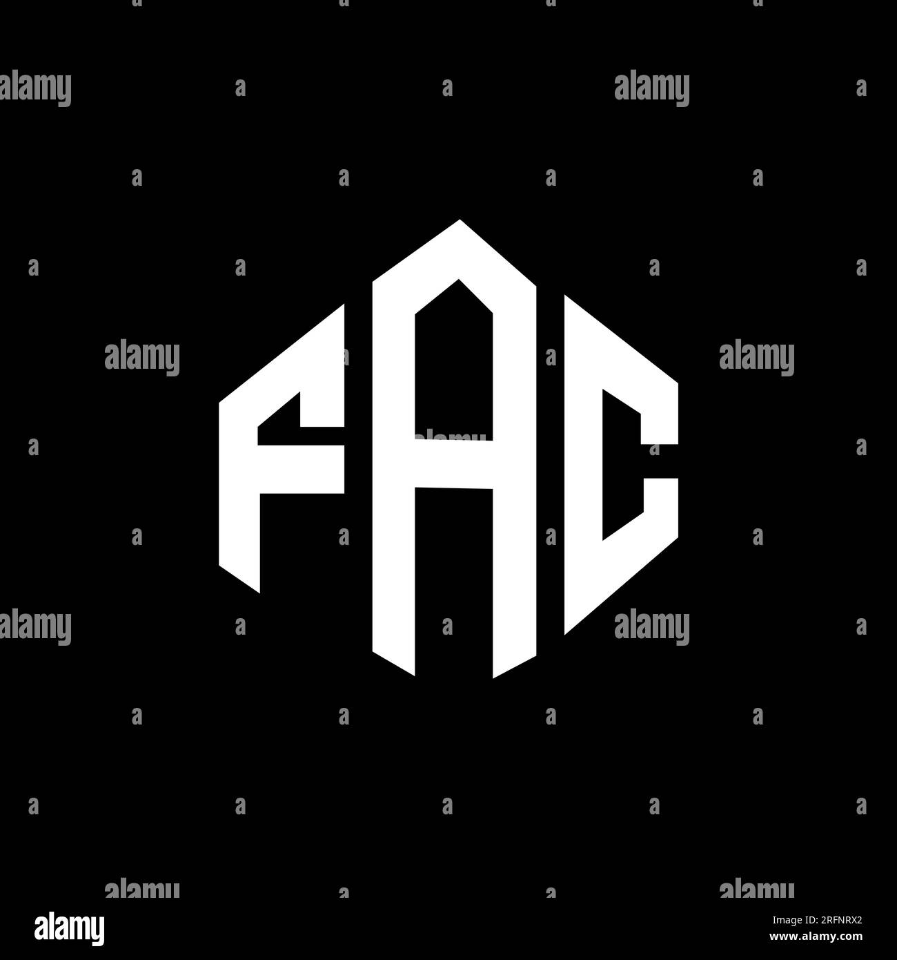 FAC letter logo design with polygon shape. FAC polygon and cube shape ...