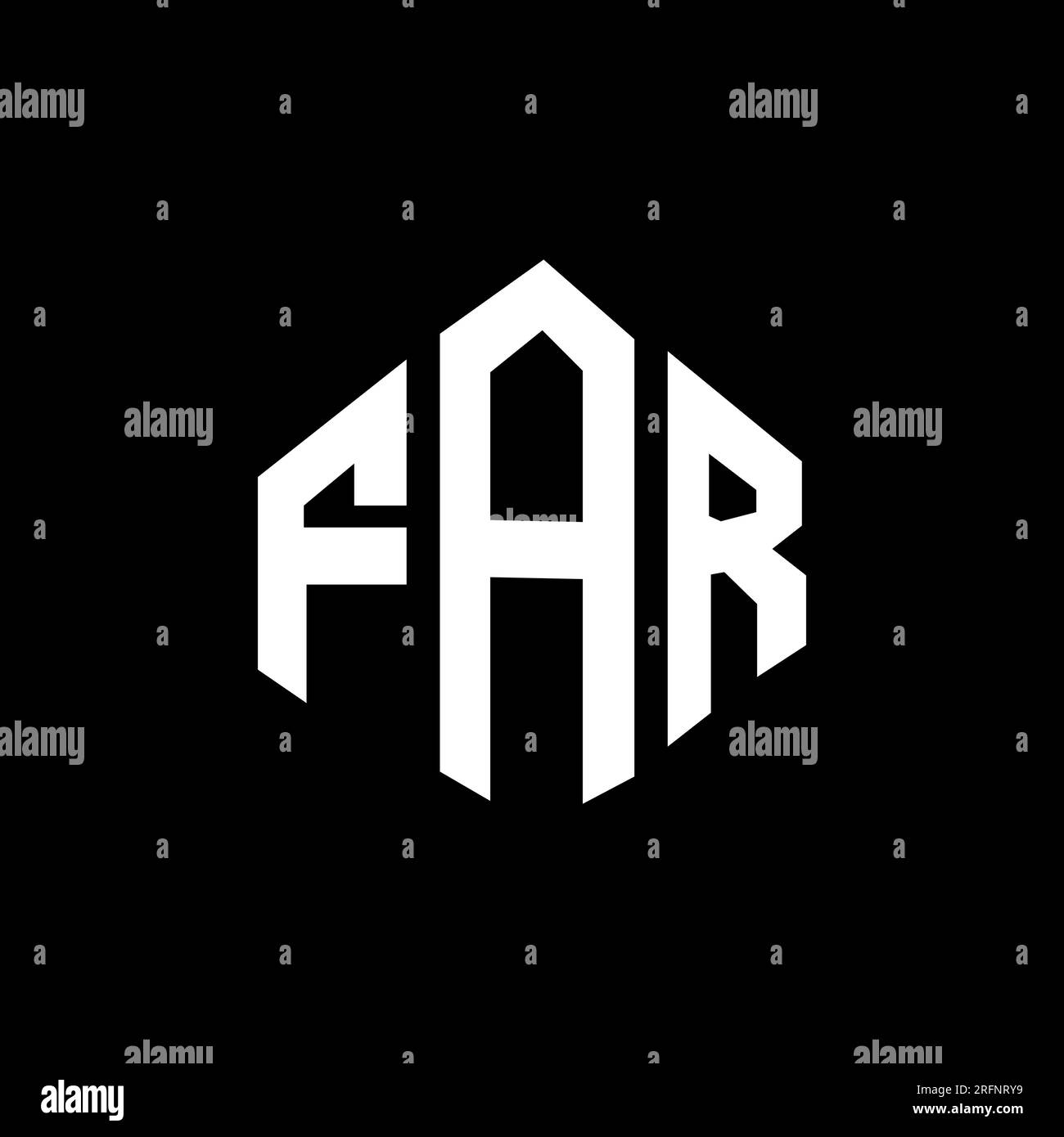 FAR letter logo design with polygon shape. FAR polygon and cube shape ...