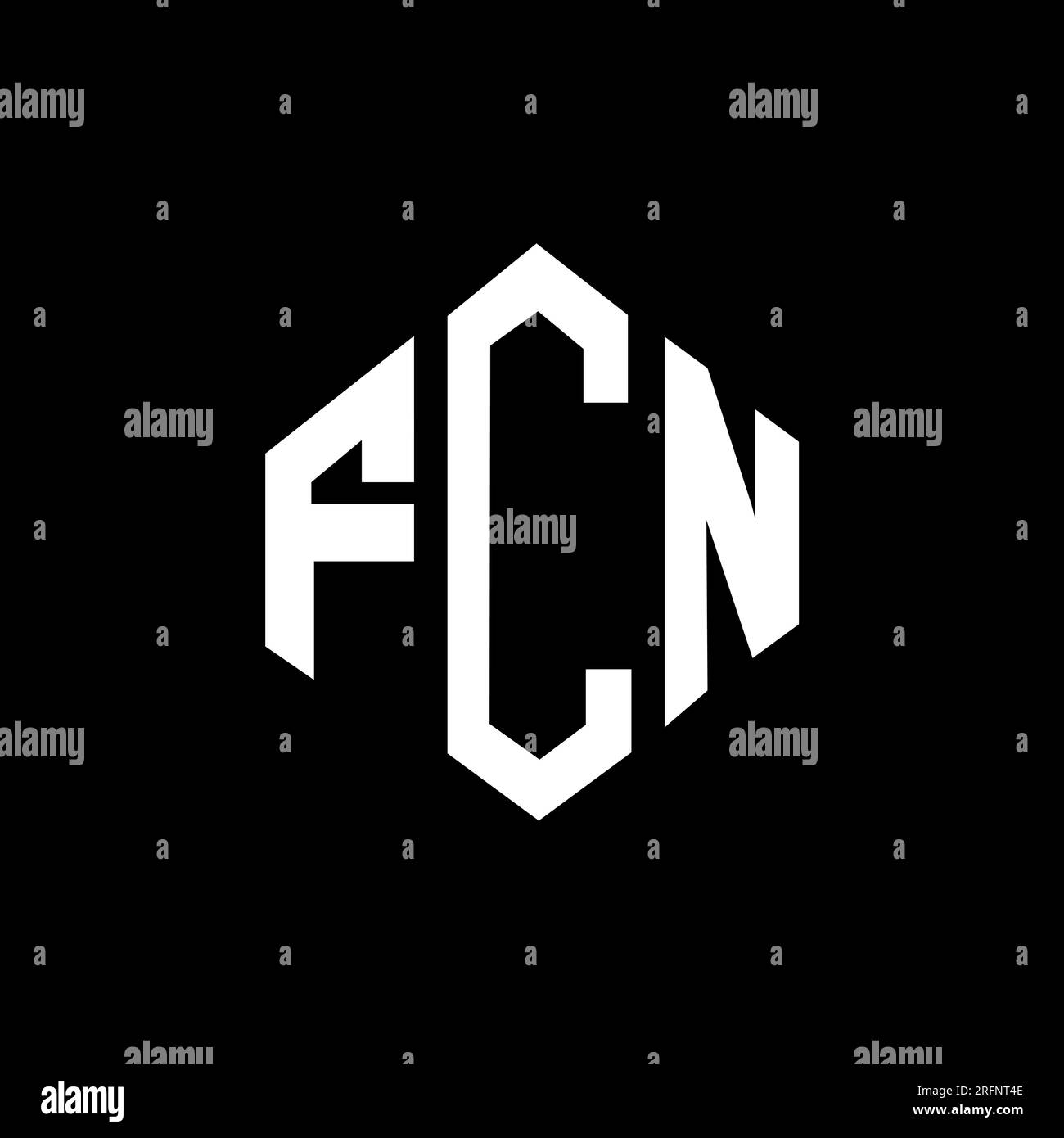 FCN letter logo design with polygon shape. FCN polygon and cube shape ...