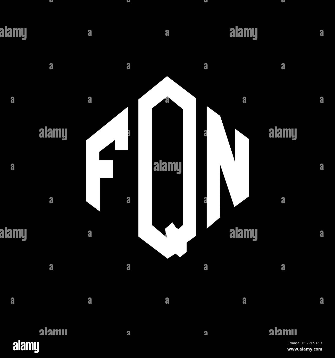 FQN letter logo design with polygon shape. FQN polygon and cube shape ...