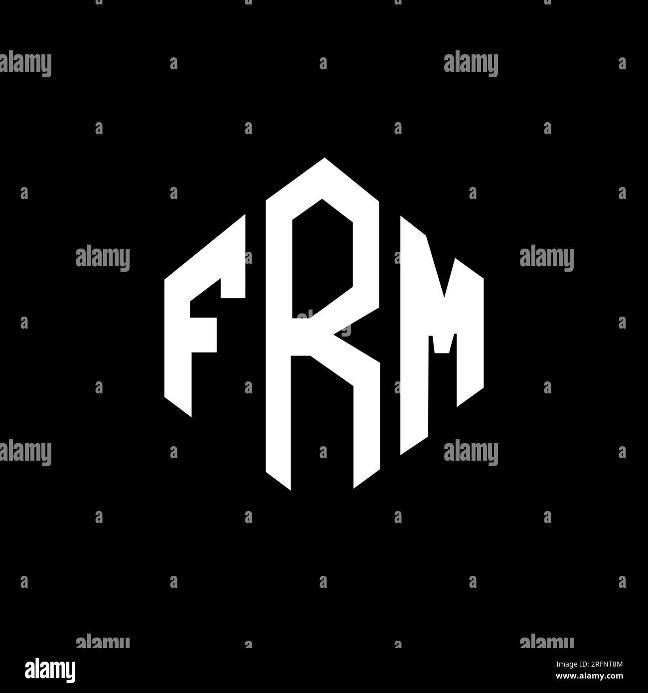 FRM letter logo design with polygon shape. FRM polygon and cube shape ...