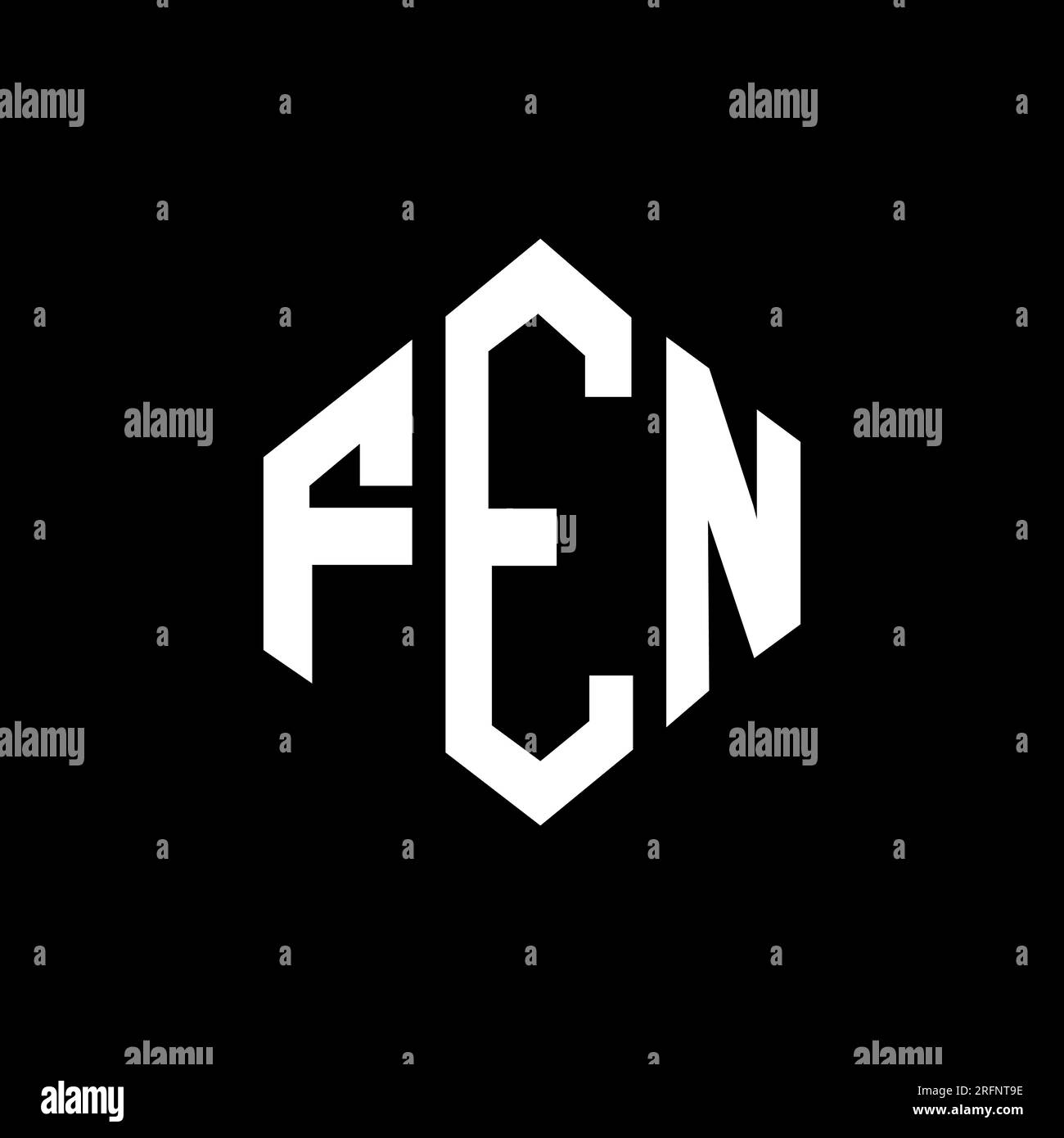 FEN letter logo design with polygon shape. FEN polygon and cube shape ...