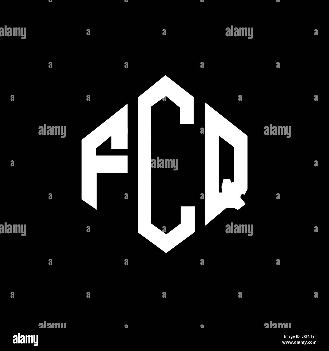 FCQ letter logo design with polygon shape. FCQ polygon and cube shape ...