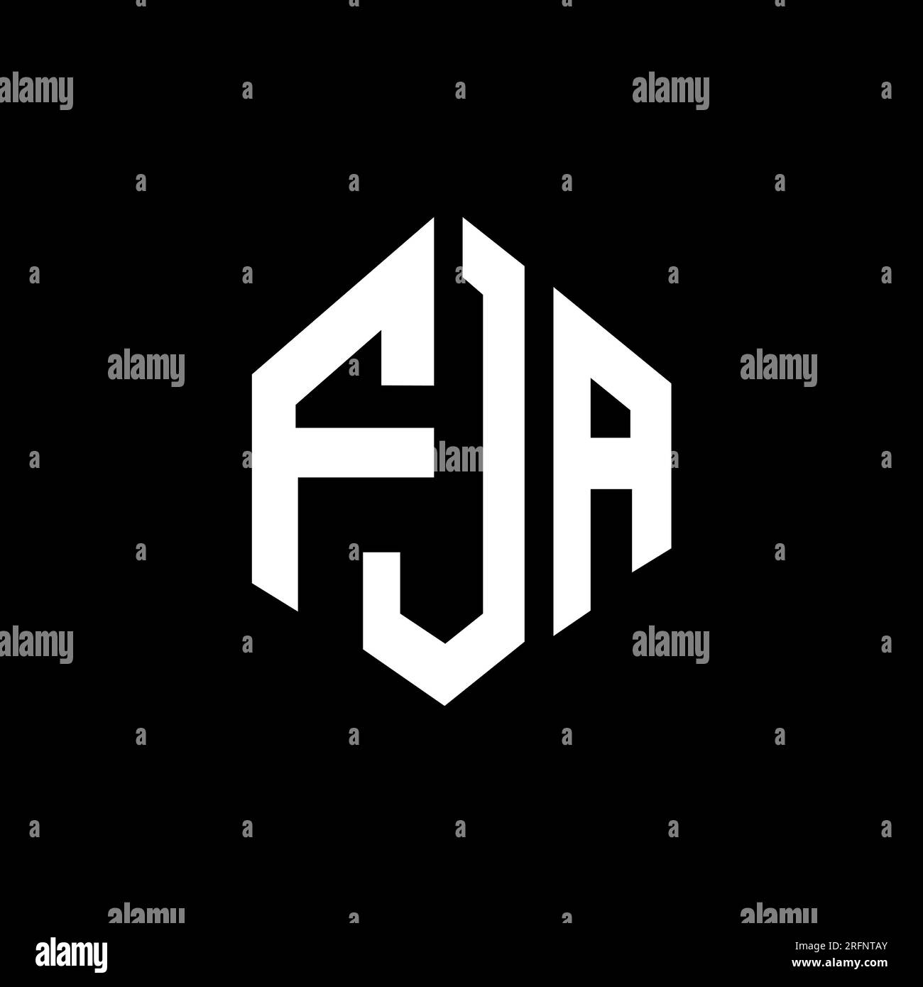FJA letter logo design with polygon shape. FJA polygon and cube shape ...