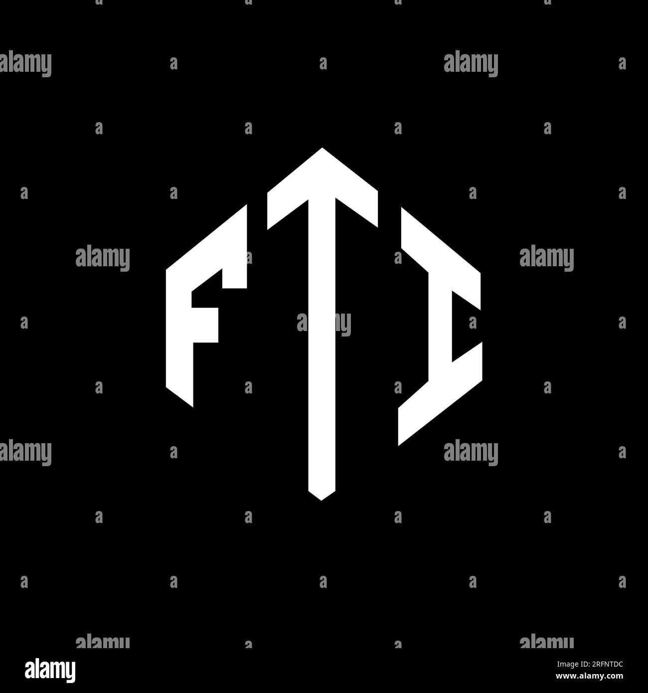 FTI letter logo design with polygon shape. FTI polygon and cube shape ...