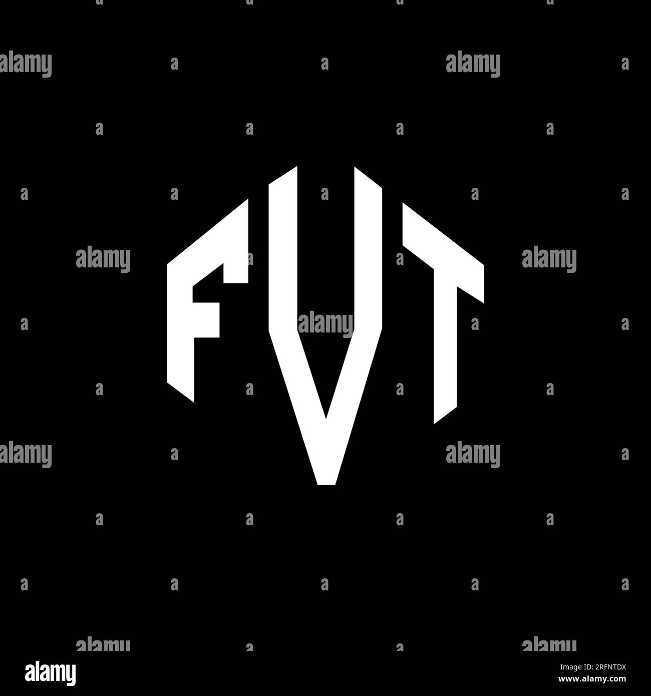FVT letter logo design with polygon shape. FVT polygon and cube shape ...