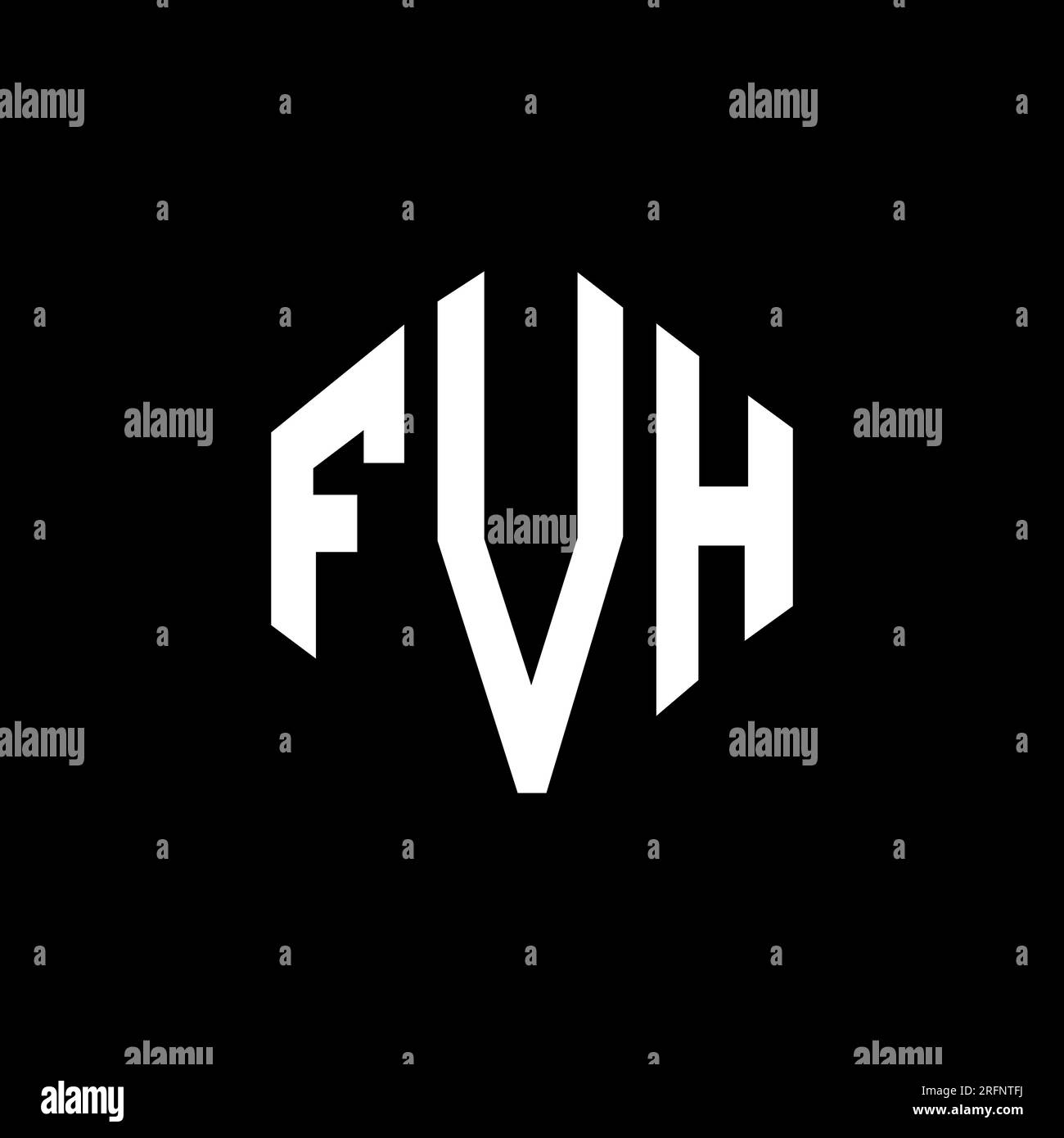 FVH letter logo design with polygon shape. FVH polygon and cube shape ...