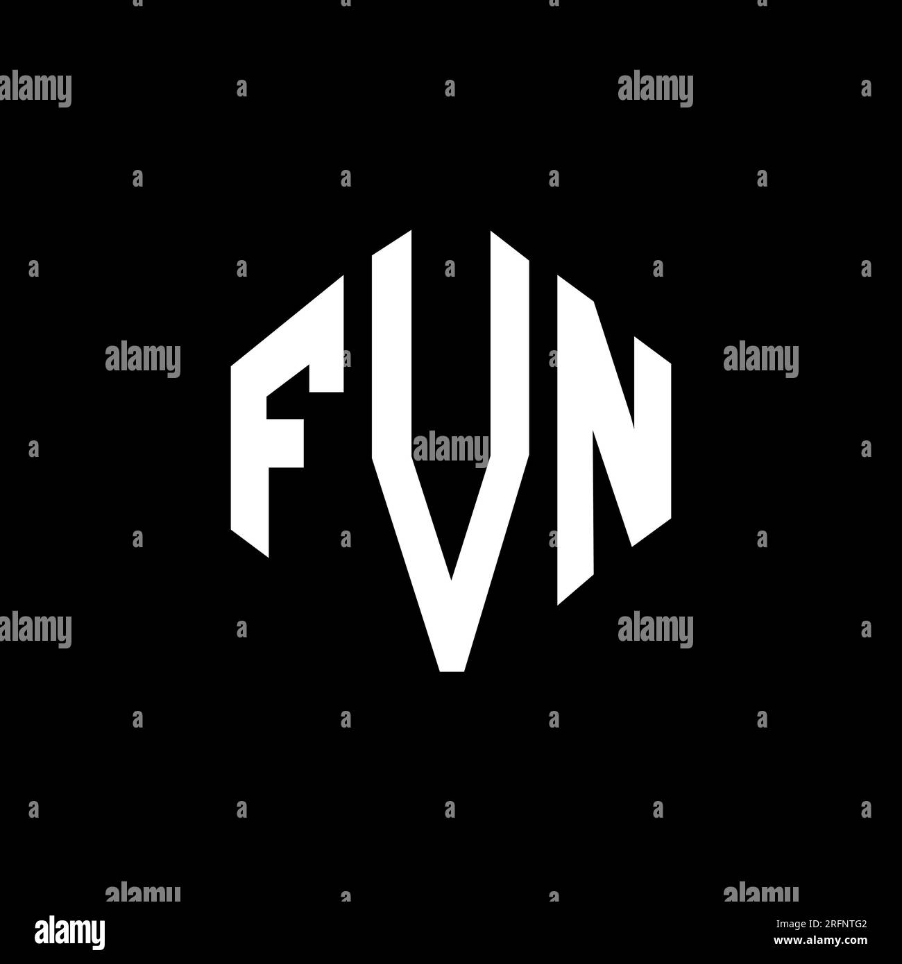 FVN letter logo design with polygon shape. FVN polygon and cube shape ...