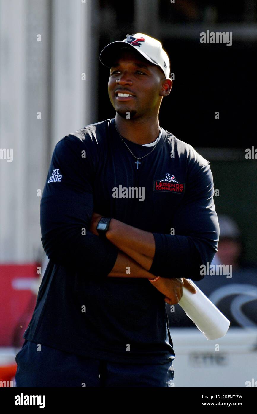 Houston Texan head coach DeMeco Ryans overlooking practice during ...