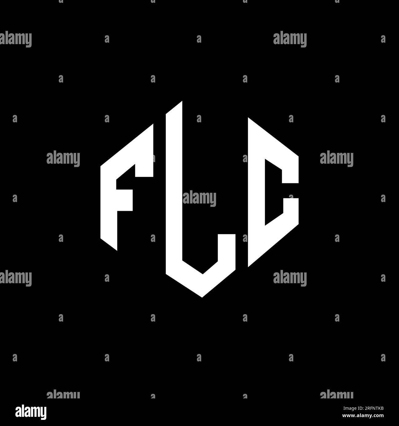 FLC letter logo design with polygon shape. FLC polygon and cube shape ...