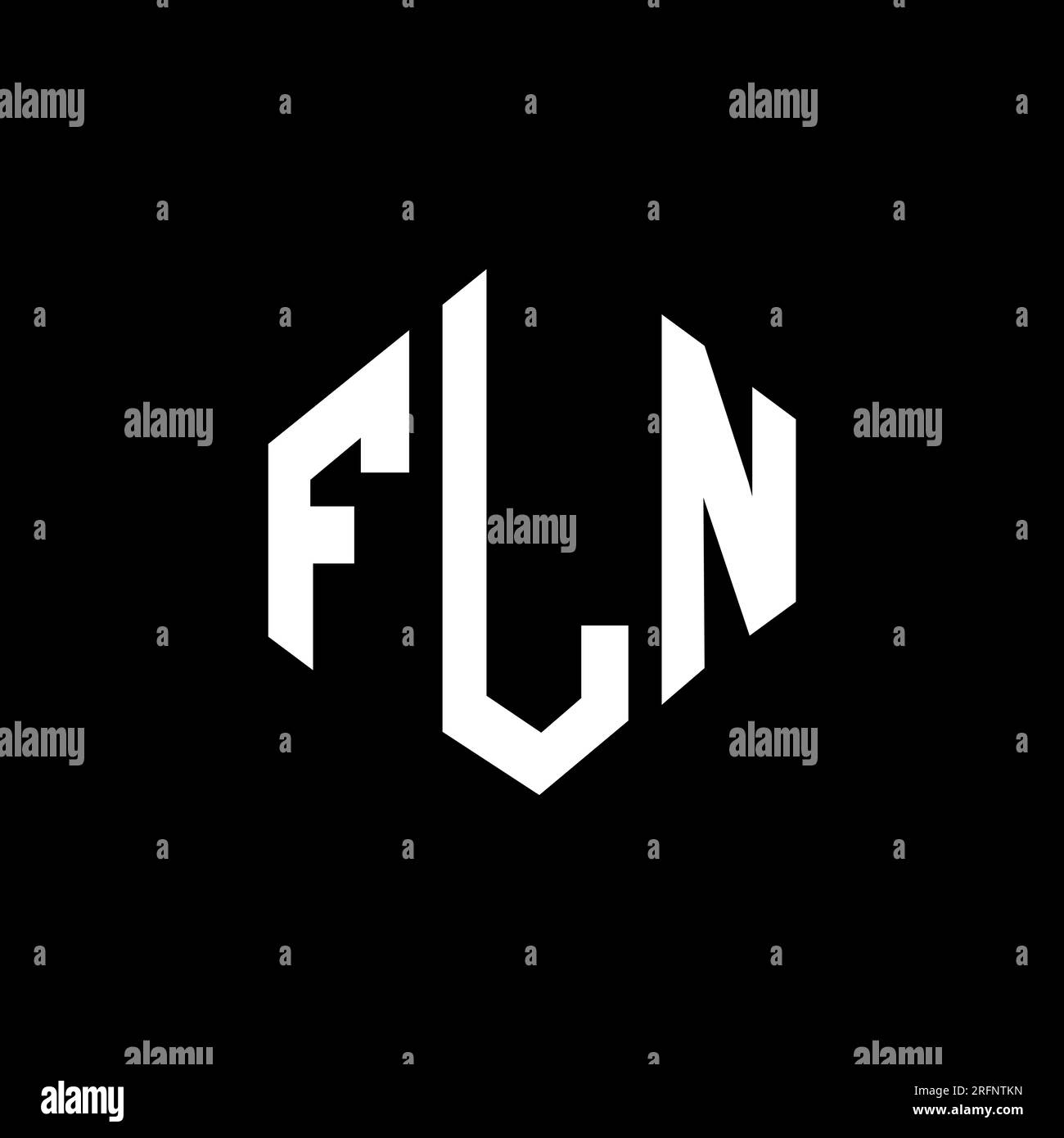 FLN letter logo design with polygon shape. FLN polygon and cube shape ...