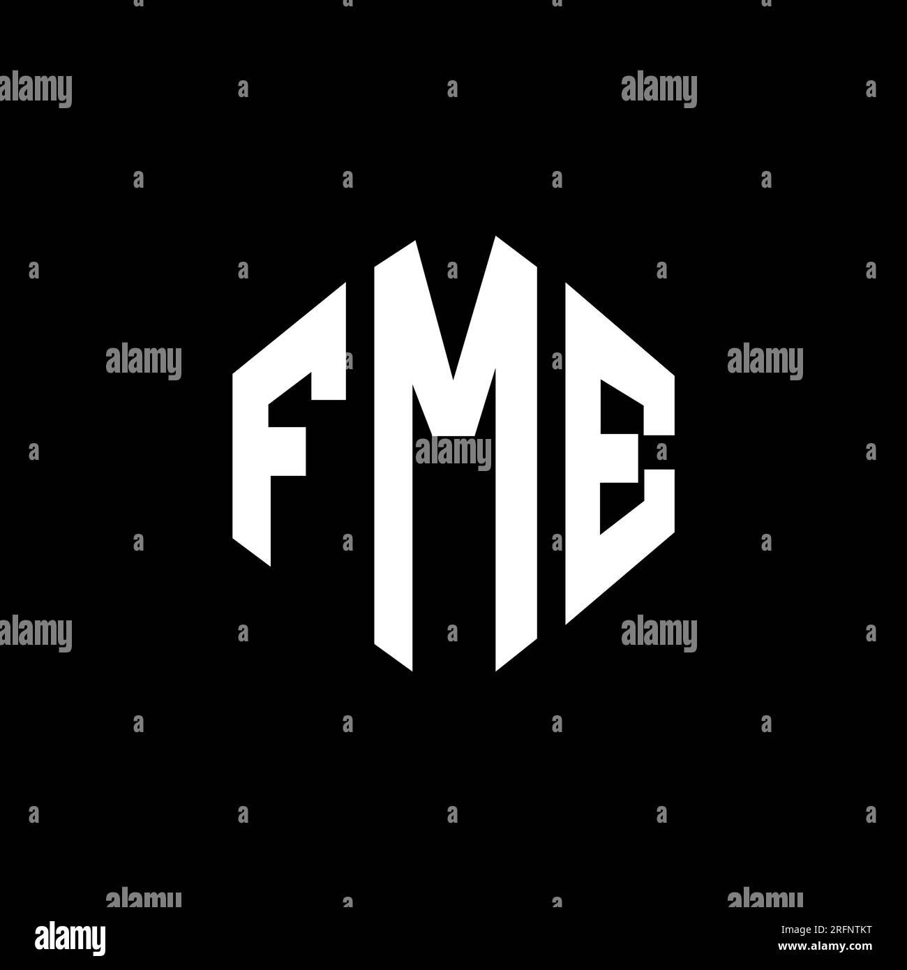 FME letter logo design with polygon shape. FME polygon and cube shape ...