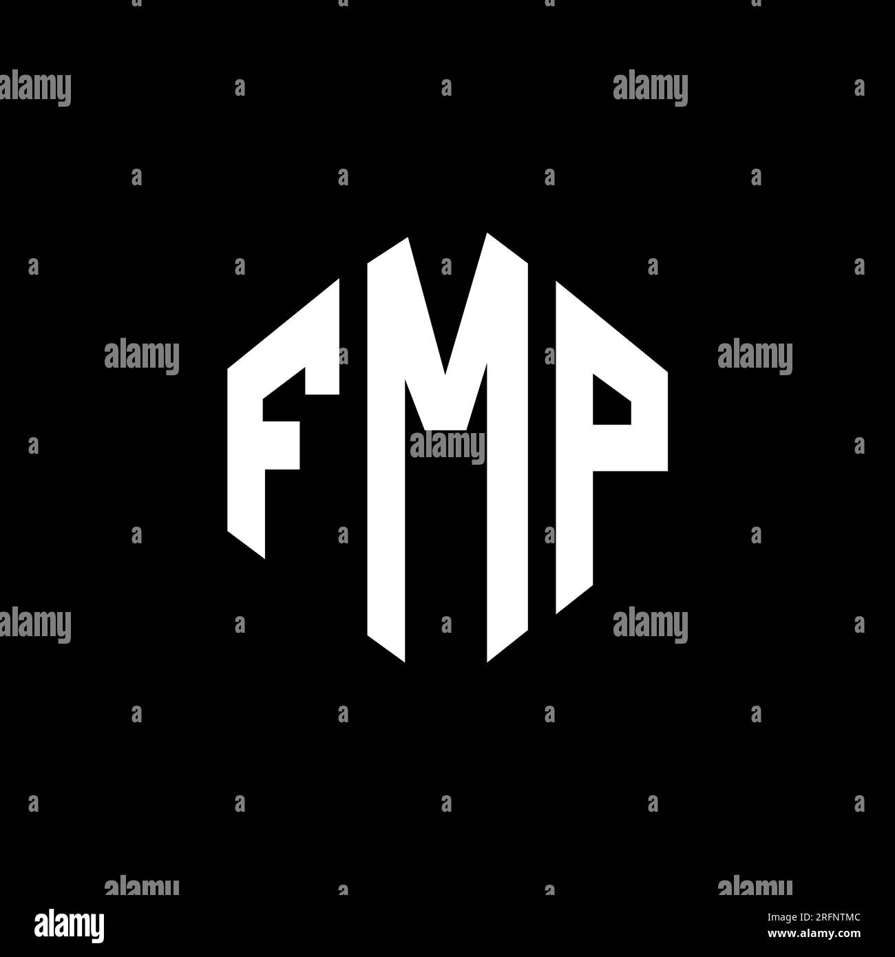 FMP letter logo design with polygon shape. FMP polygon and cube shape ...