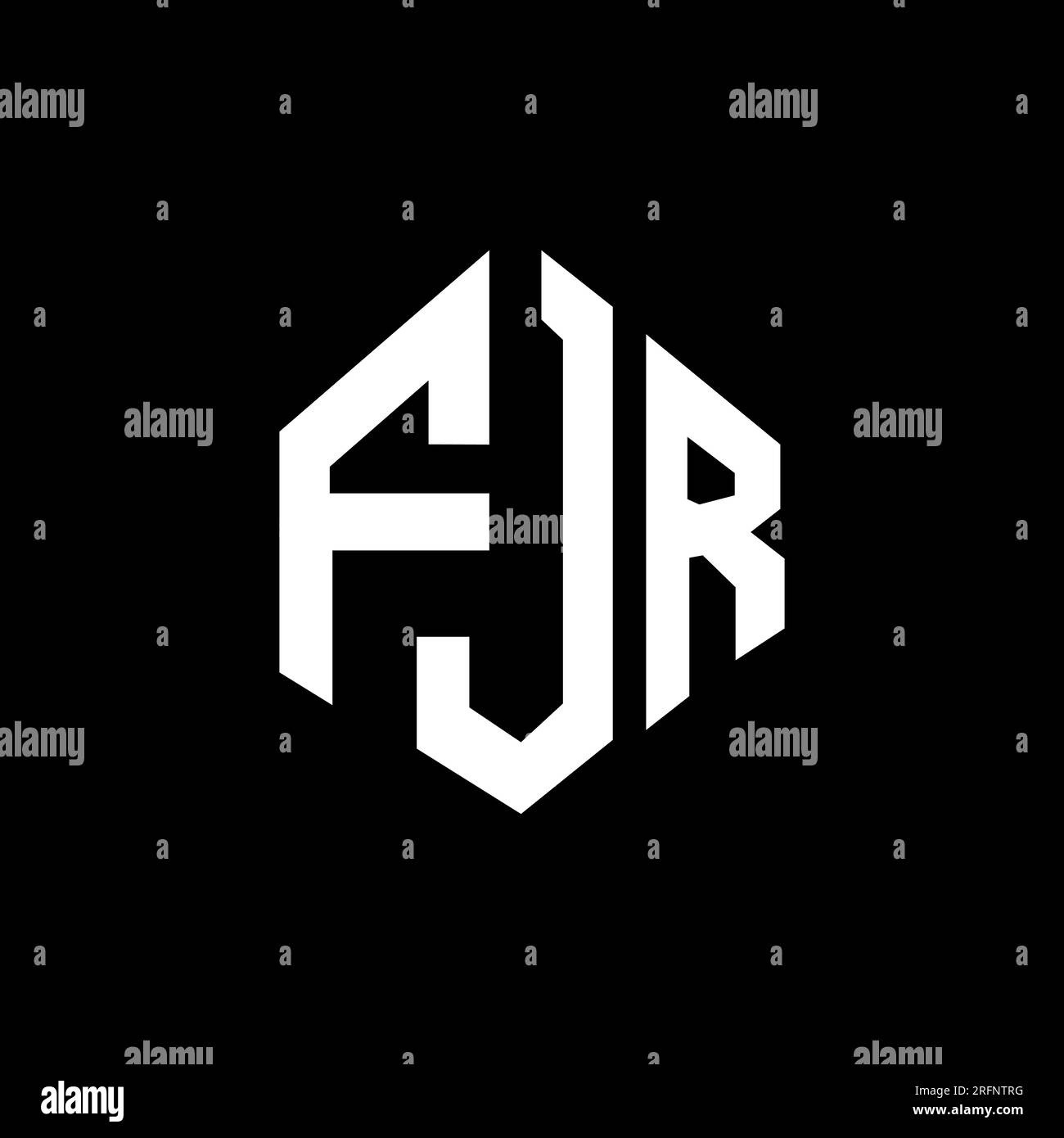 FJR letter logo design with polygon shape. FJR polygon and cube shape ...