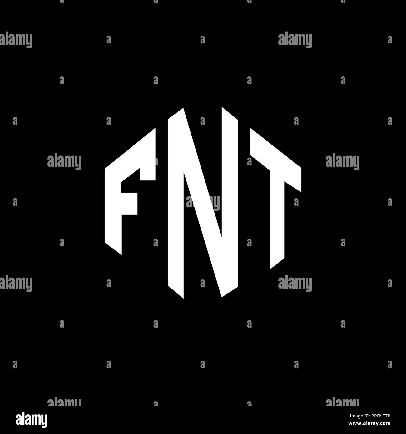 FNT letter logo design with polygon shape. FNT polygon and cube shape ...