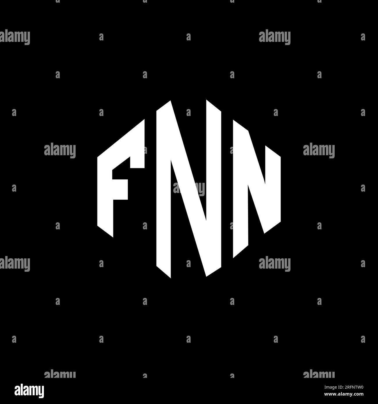 FNN letter logo design with polygon shape. FNN polygon and cube shape logo design. FNN hexagon ...