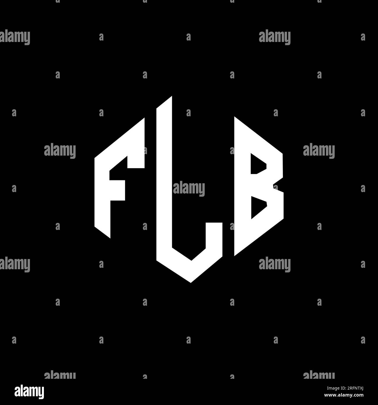 FLB letter logo design with polygon shape. FLB polygon and cube shape ...