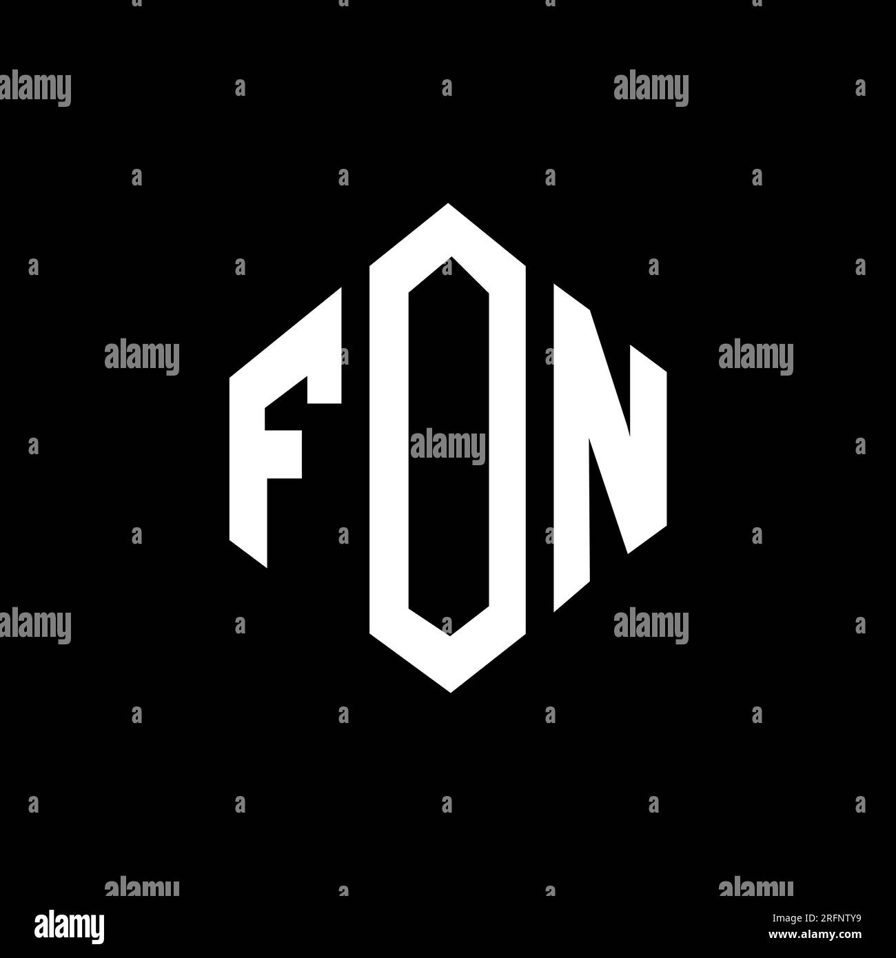 FON letter logo design with polygon shape. FON polygon and cube shape ...