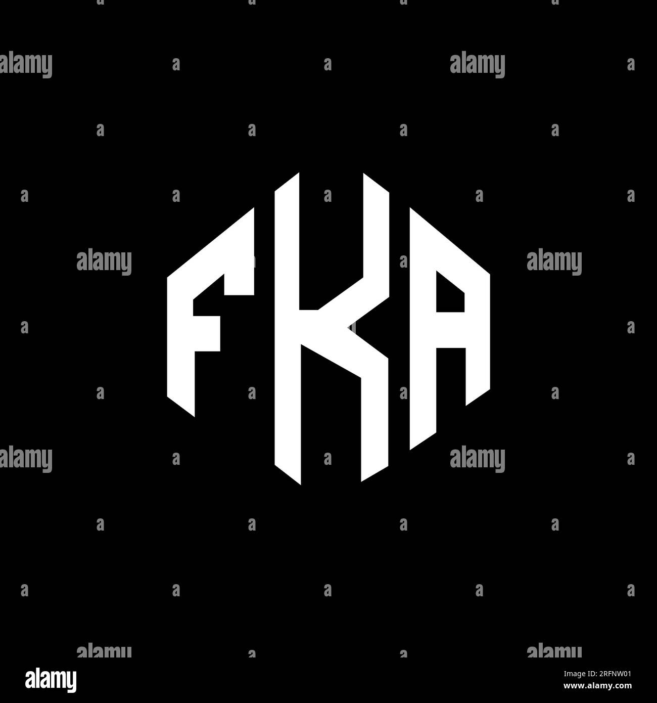 FKA letter logo design with polygon shape. FKA polygon and cube shape ...