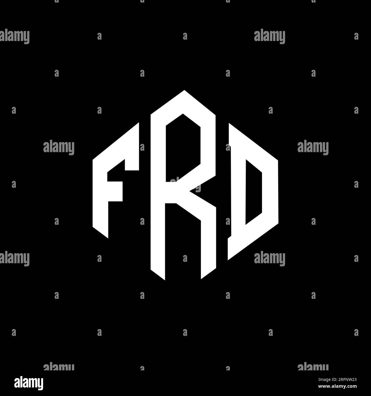 FRD letter logo design with polygon shape. FRD polygon and cube shape ...