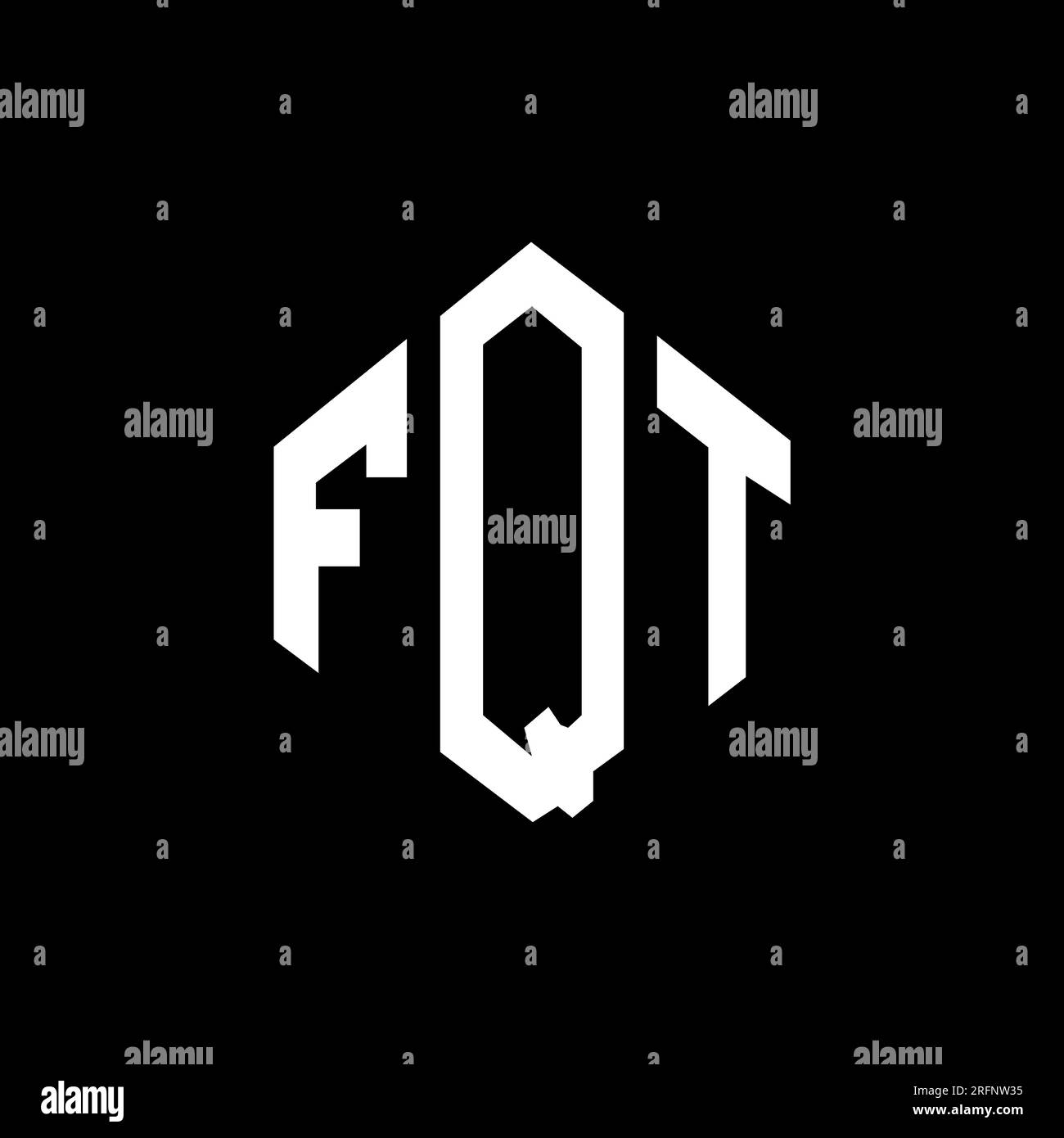 FQT letter logo design with polygon shape. FQT polygon and cube shape ...