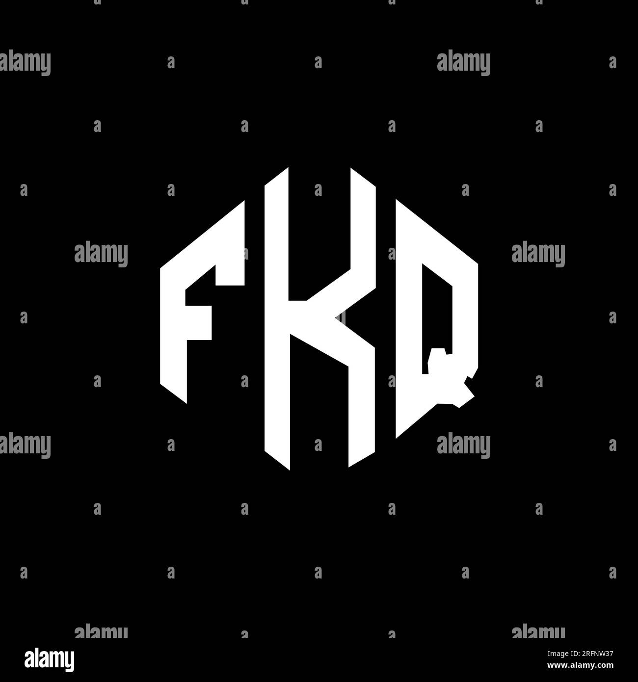 FKQ letter logo design with polygon shape. FKQ polygon and cube shape ...