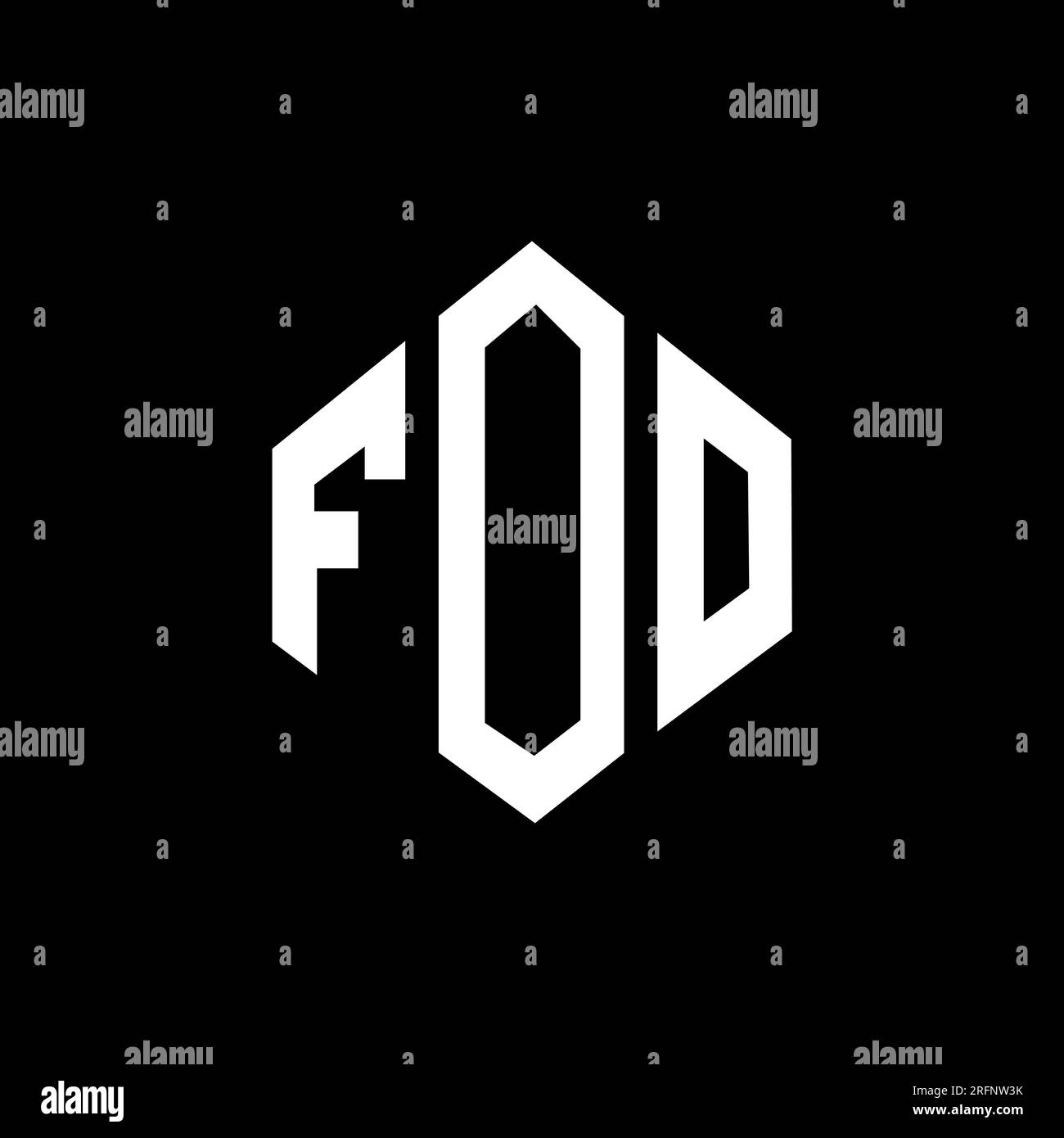 FOO letter logo design with polygon shape. FOO polygon and cube shape ...