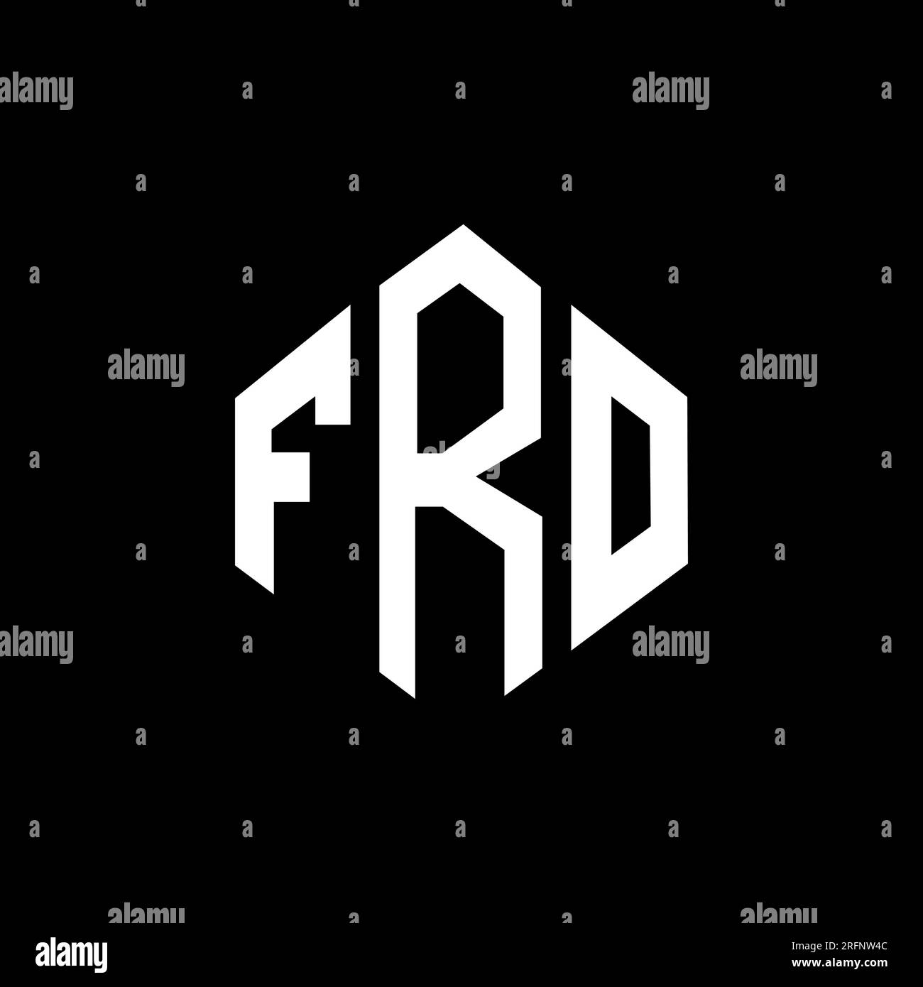 FRO letter logo design with polygon shape. FRO polygon and cube shape ...