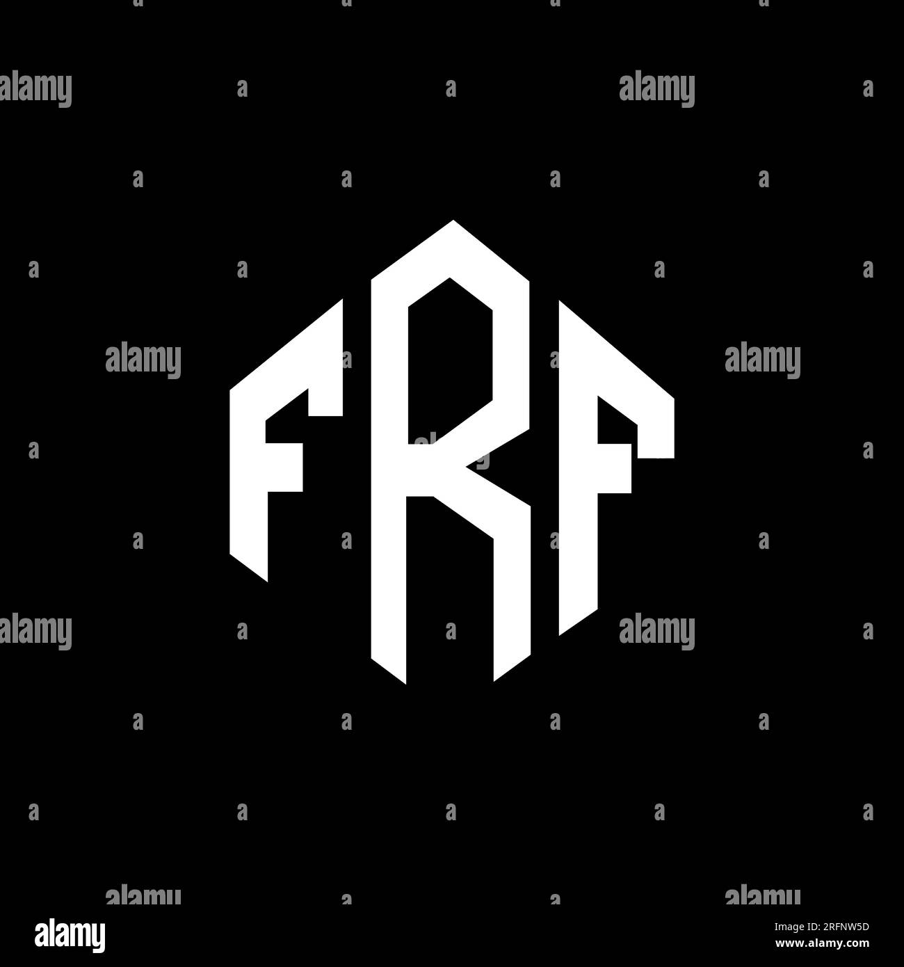 FRF letter logo design with polygon shape. FRF polygon and cube shape ...