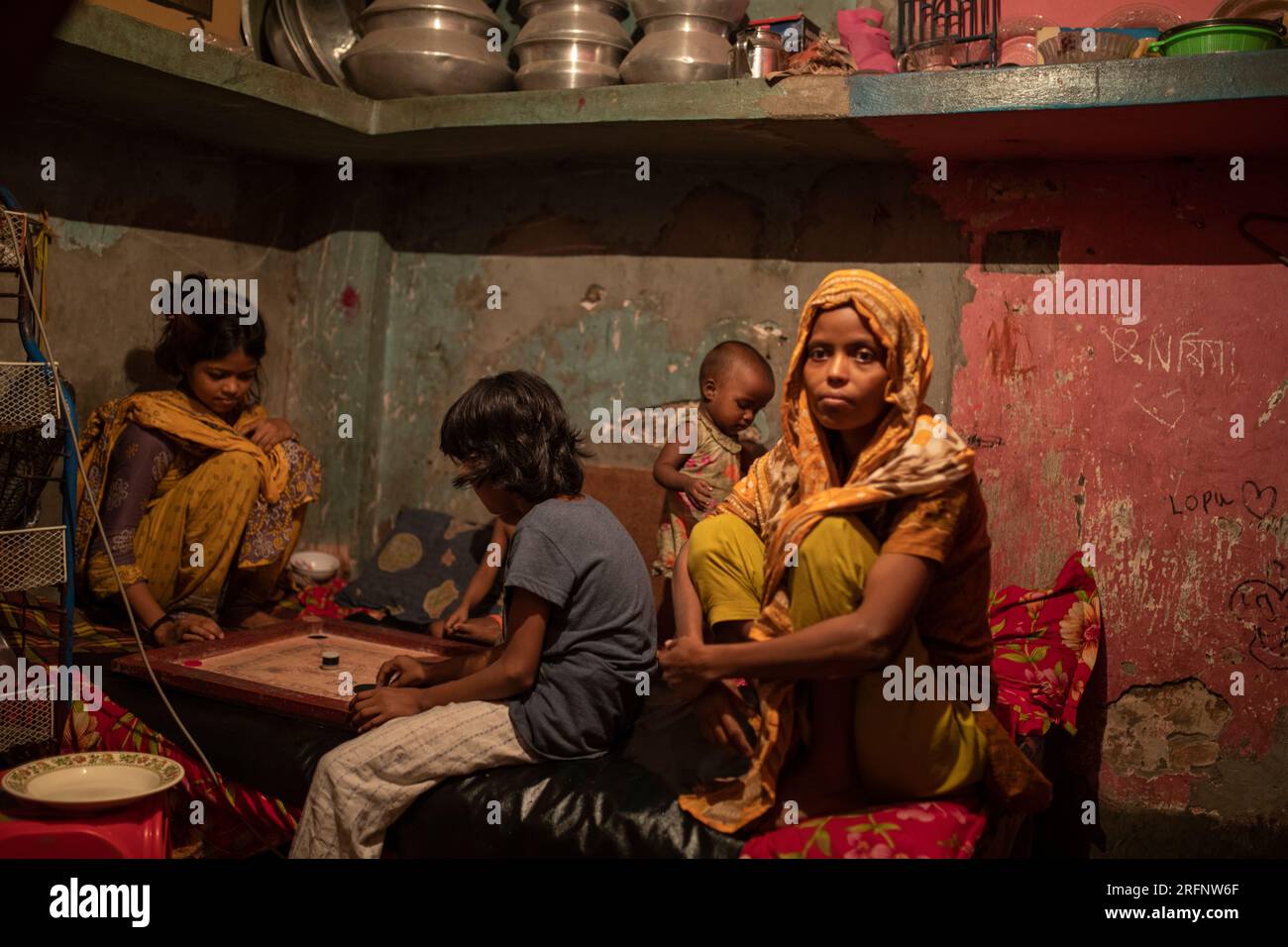 A narrow room inside the Stranded Pakistanis Relief Camp at Dhaka's ...