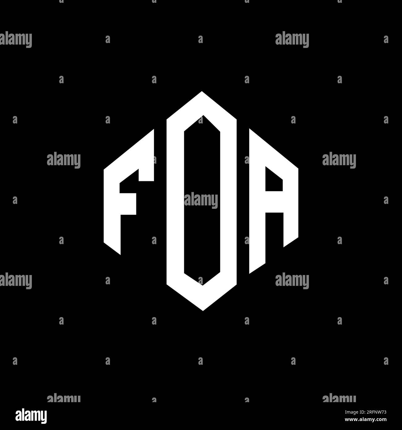 FOA letter logo design with polygon shape. FOA polygon and cube shape ...