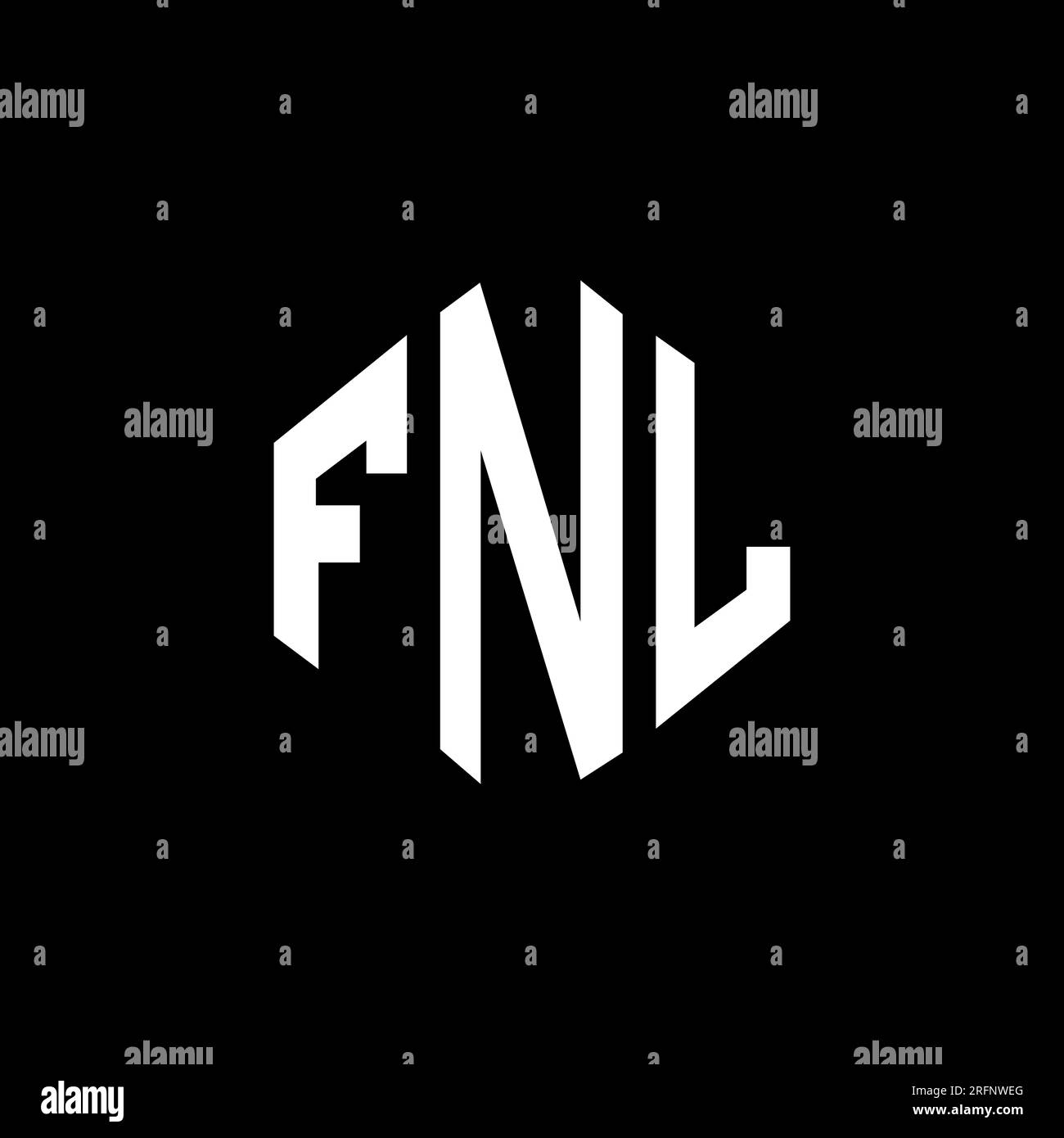 FNL letter logo design with polygon shape. FNL polygon and cube shape ...