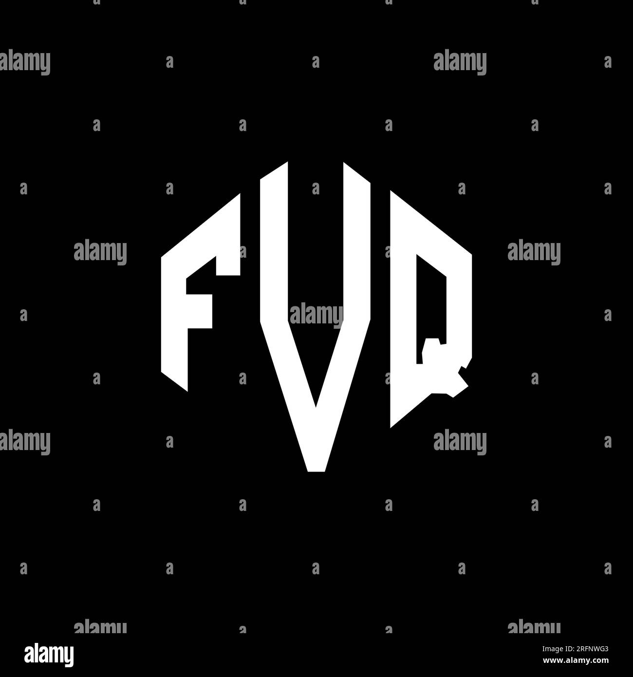 FVQ letter logo design with polygon shape. FVQ polygon and cube shape ...