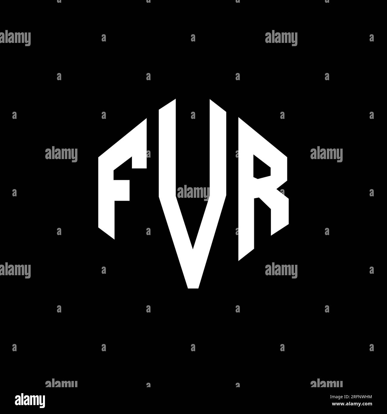 FVR letter logo design with polygon shape. FVR polygon and cube shape ...