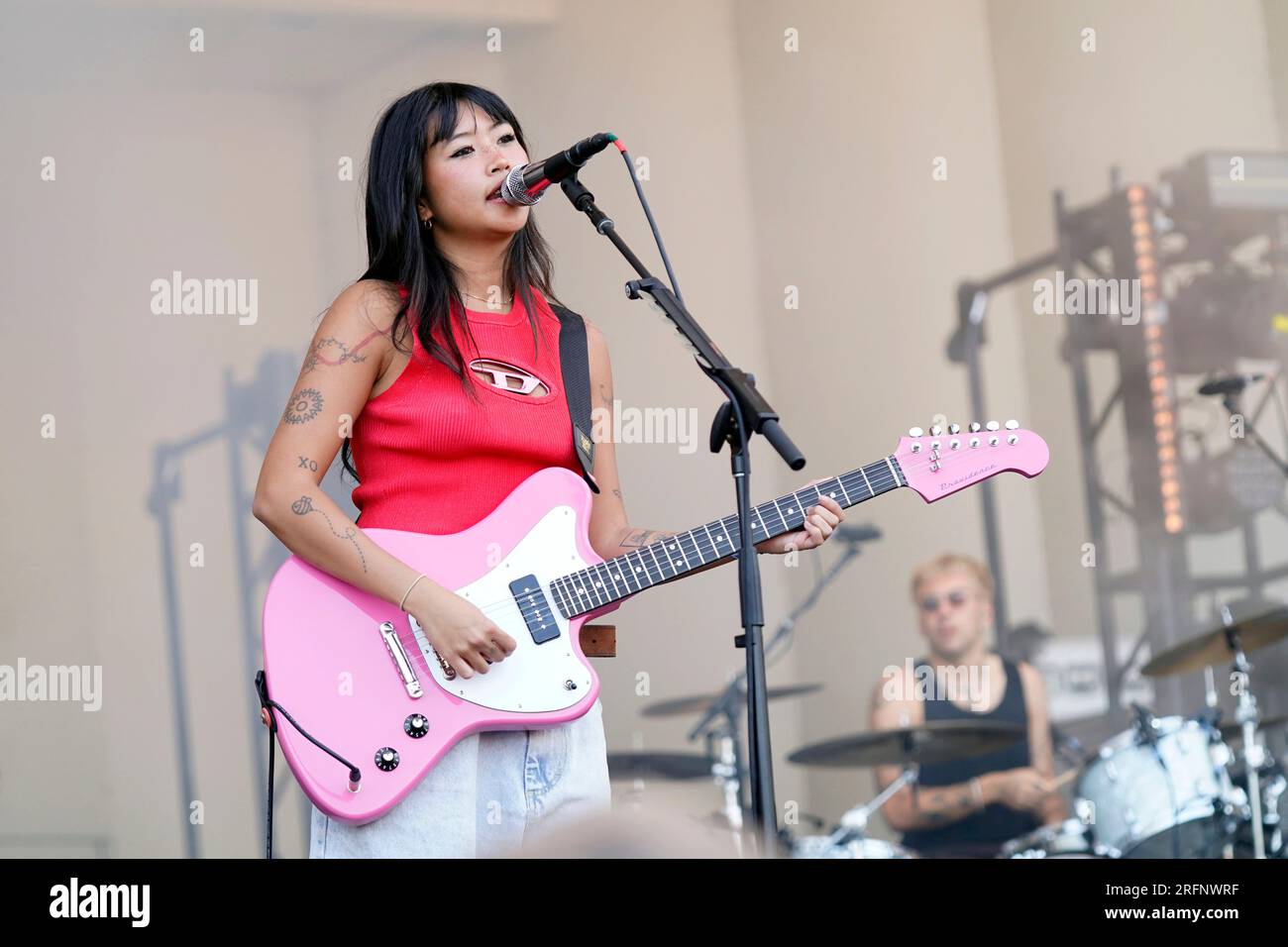 Beabadoobee performs on day two of the Lollapalooza Music Festival on ...