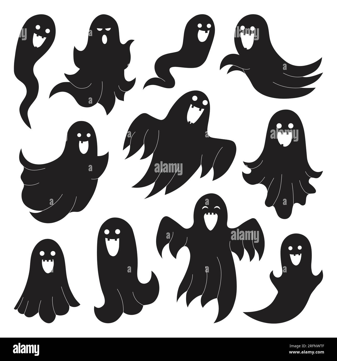 Ghost screaming holiday halloween Stock Vector Images - Alamy