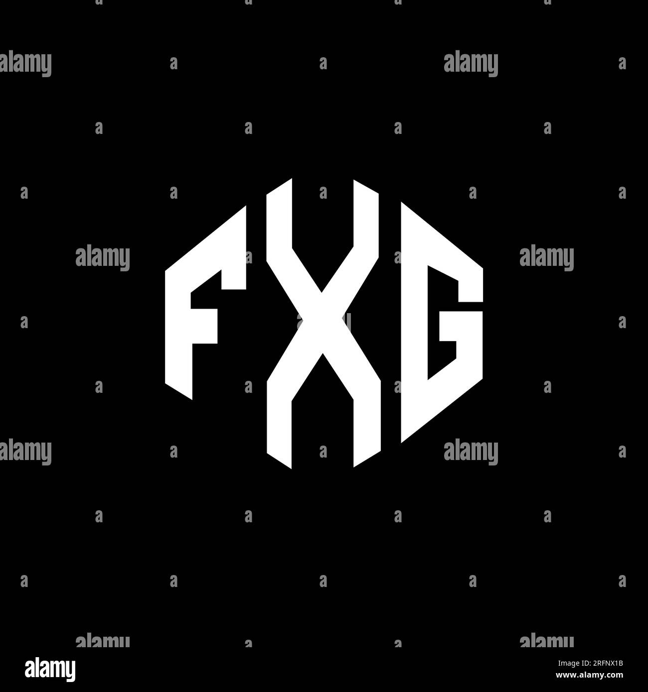 FXG letter logo design with polygon shape. FXG polygon and cube shape ...