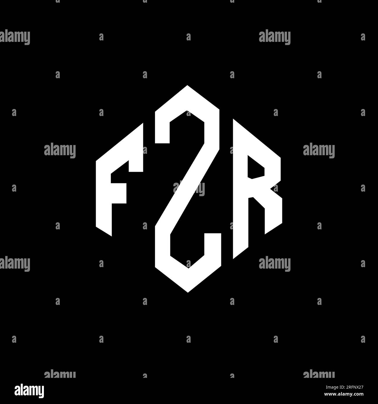 FZR letter logo design with polygon shape. FZR polygon and cube shape ...