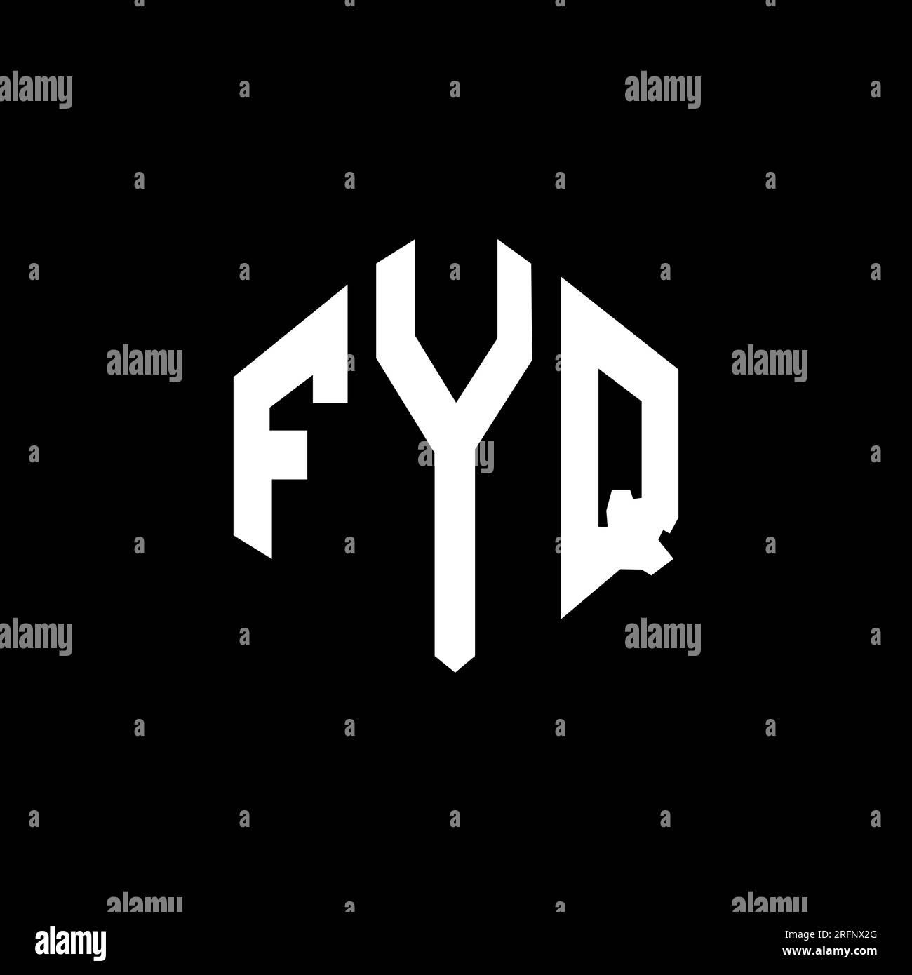 FYQ letter logo design with polygon shape. FYQ polygon and cube shape ...