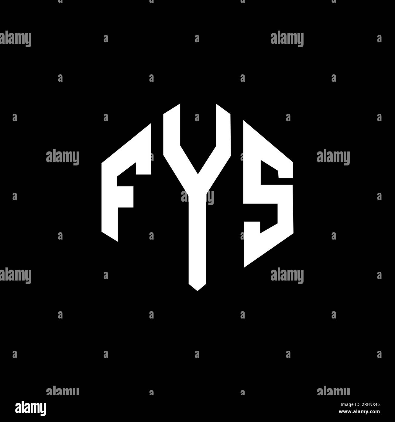 FYS letter logo design with polygon shape. FYS polygon and cube shape ...