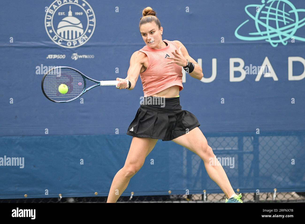 Washington, D.C, USA. 30th July, 2021. MARIA SAKKARI hits a forehand ...