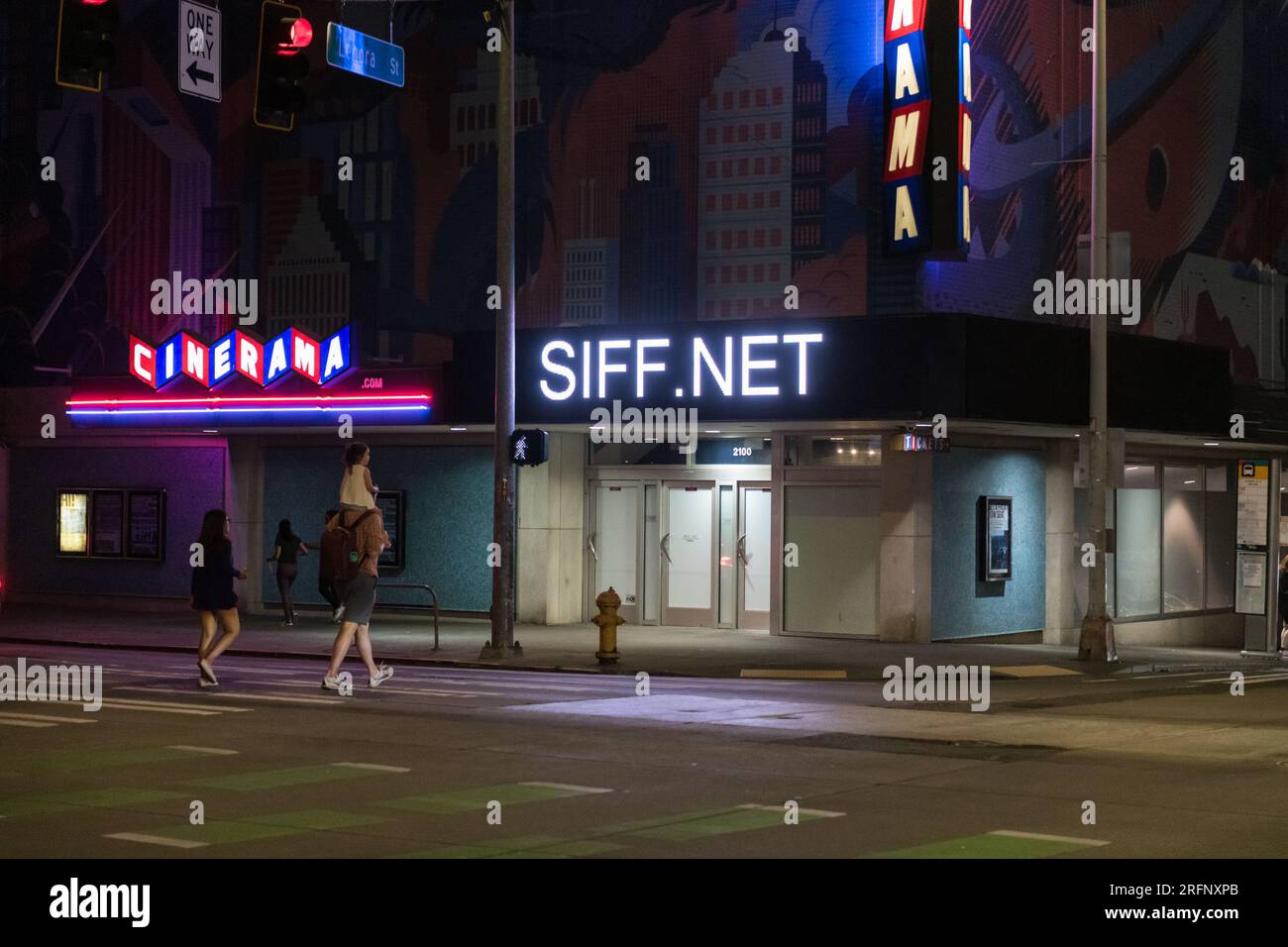 Seattle, USA. 28 Jul, 2023. The Cinerama in Belltown now owned by Siff ...