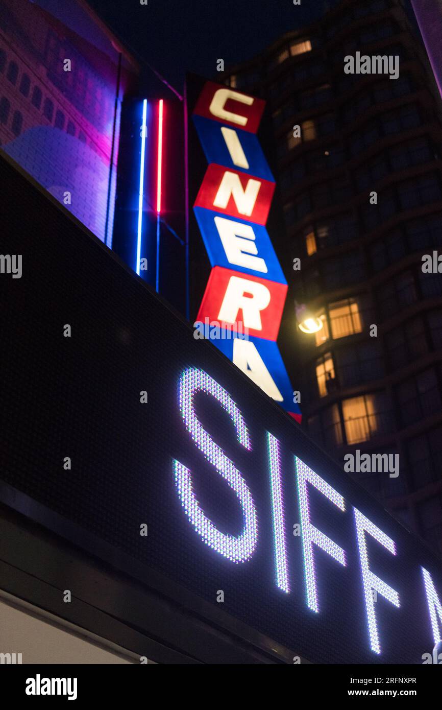 Seattle, USA. 28 Jul, 2023. The Cinerama in Belltown now owned by Siff ...