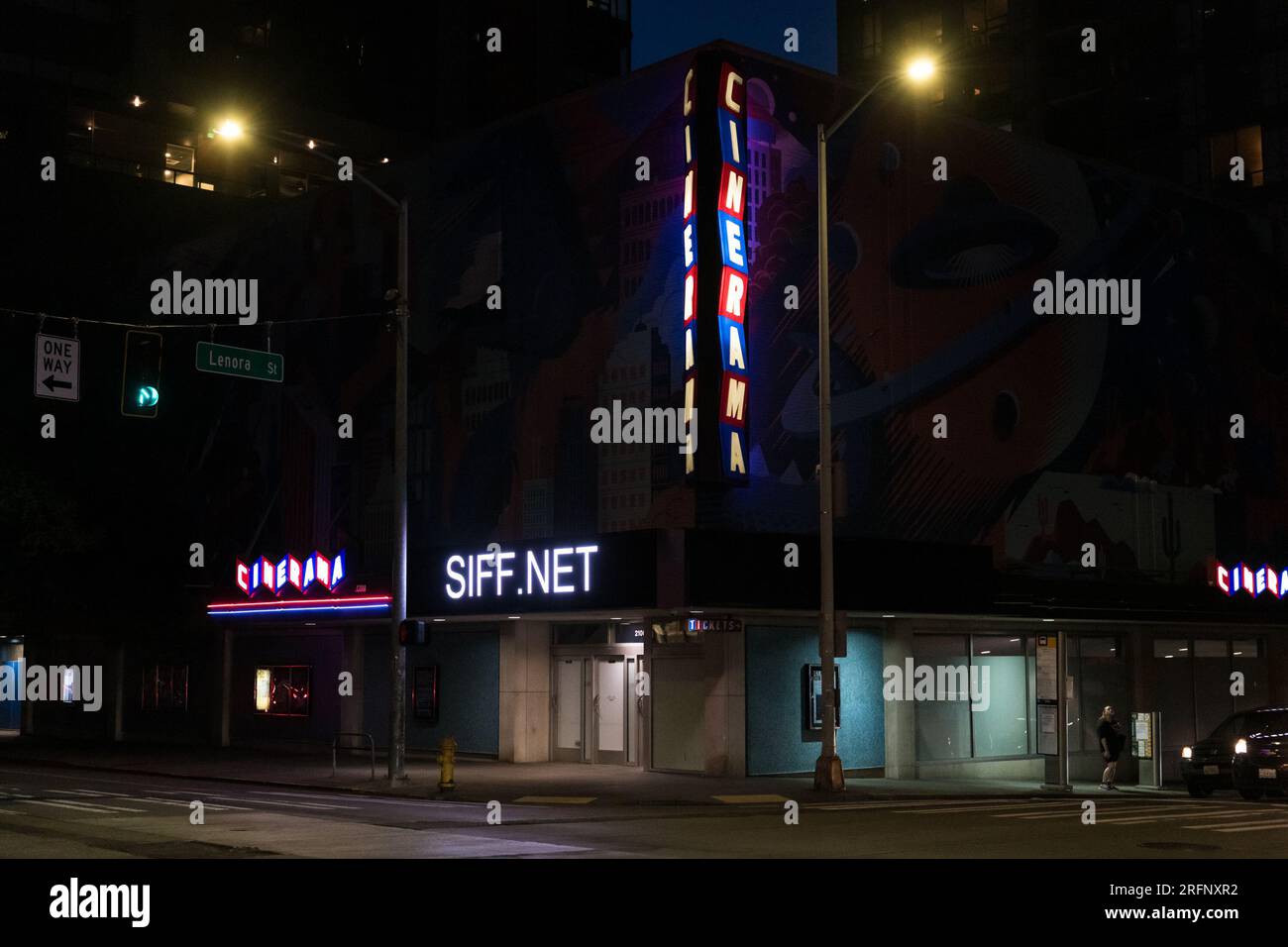 Seattle, USA. 28 Jul, 2023. The Cinerama in Belltown now owned by Siff ...