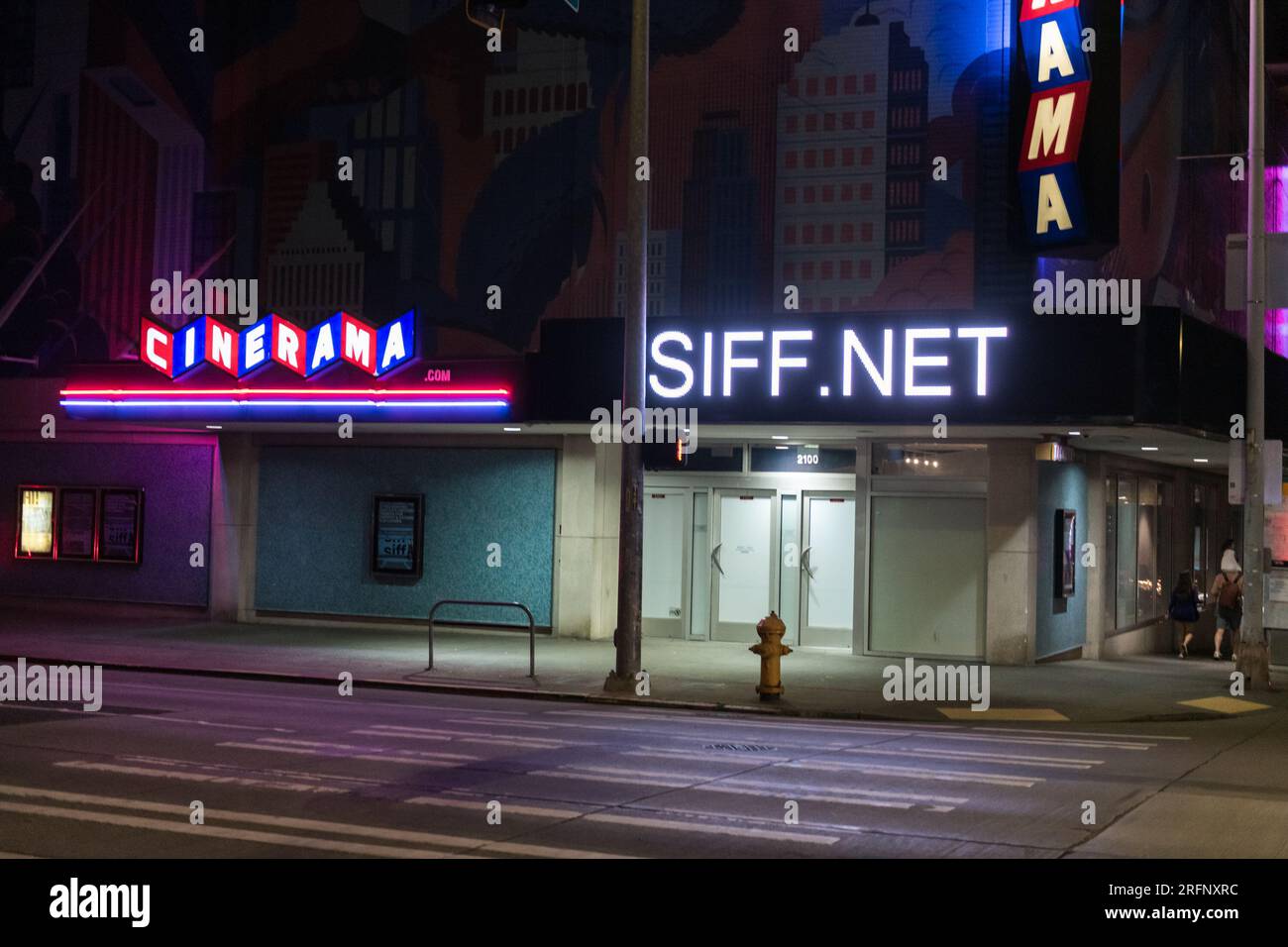 Seattle, USA. 28 Jul, 2023. The Cinerama in Belltown now owned by Siff ...