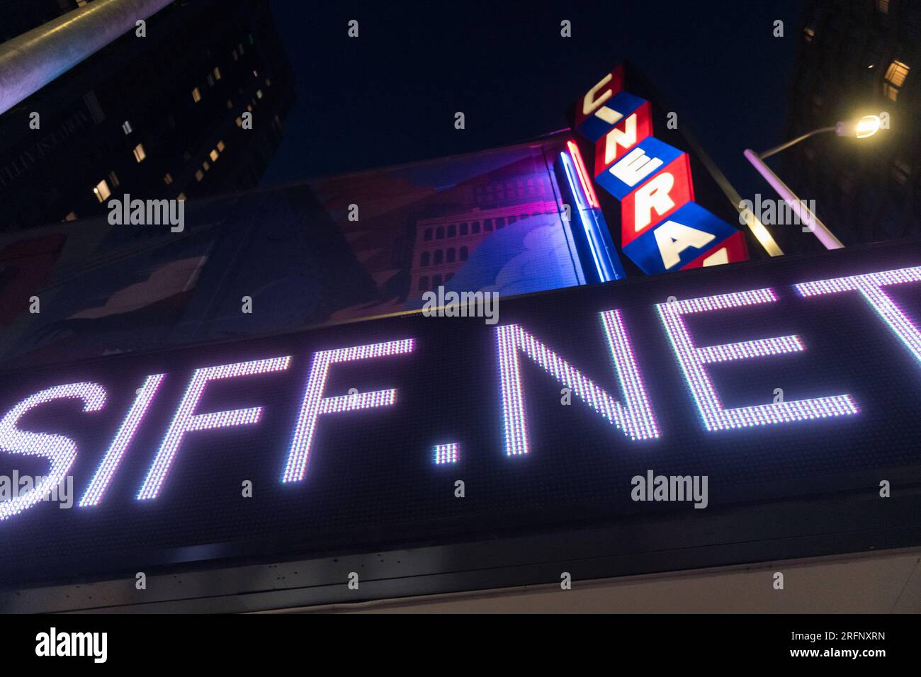 Seattle, USA. 28 Jul, 2023. The Cinerama in Belltown now owned by Siff ...