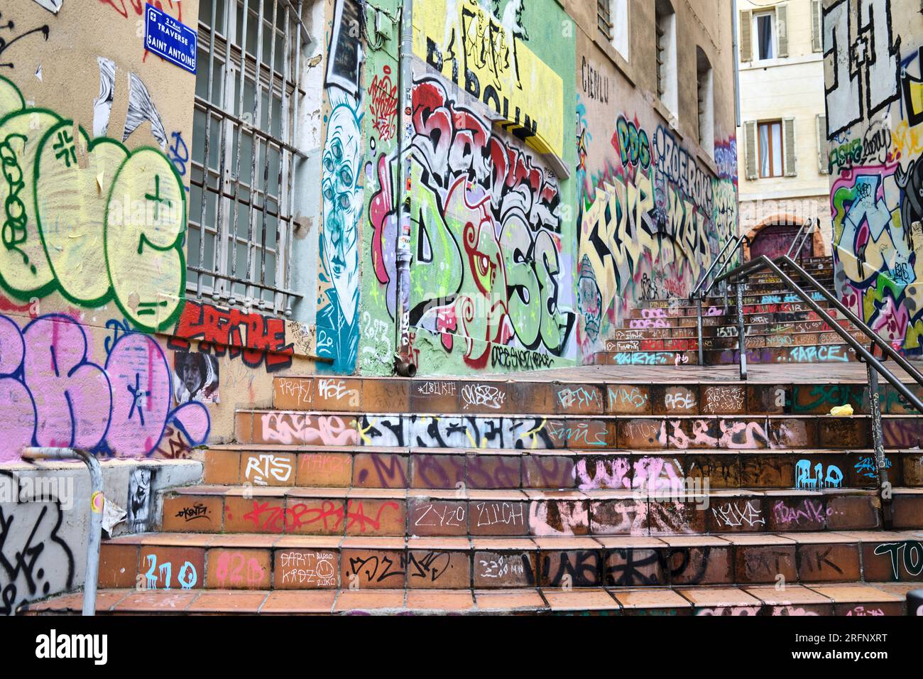 Traverse Saint Antoine Le Panier District Marseille France Stock Photo ...