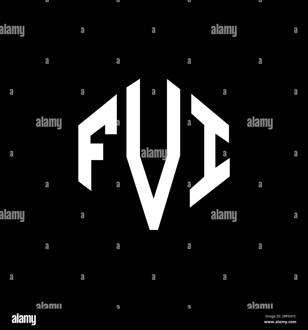 FVI letter logo design with polygon shape. FVI polygon and cube shape ...