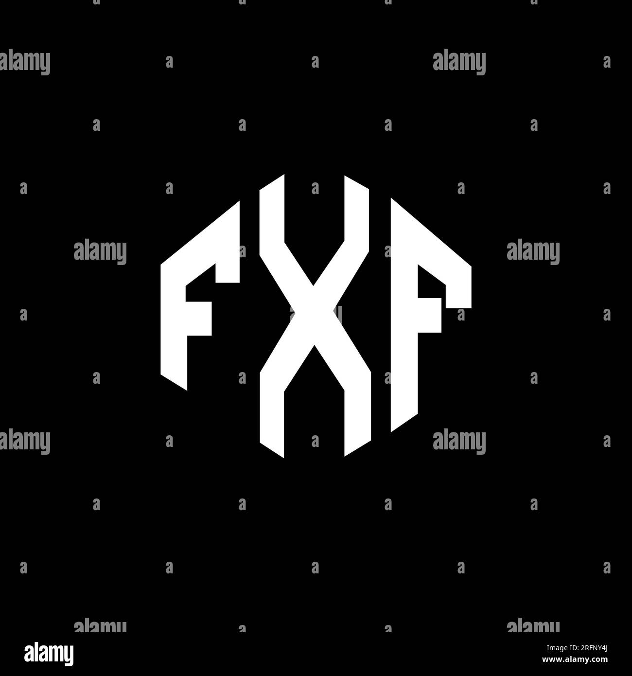 FXF letter logo design with polygon shape. FXF polygon and cube shape ...