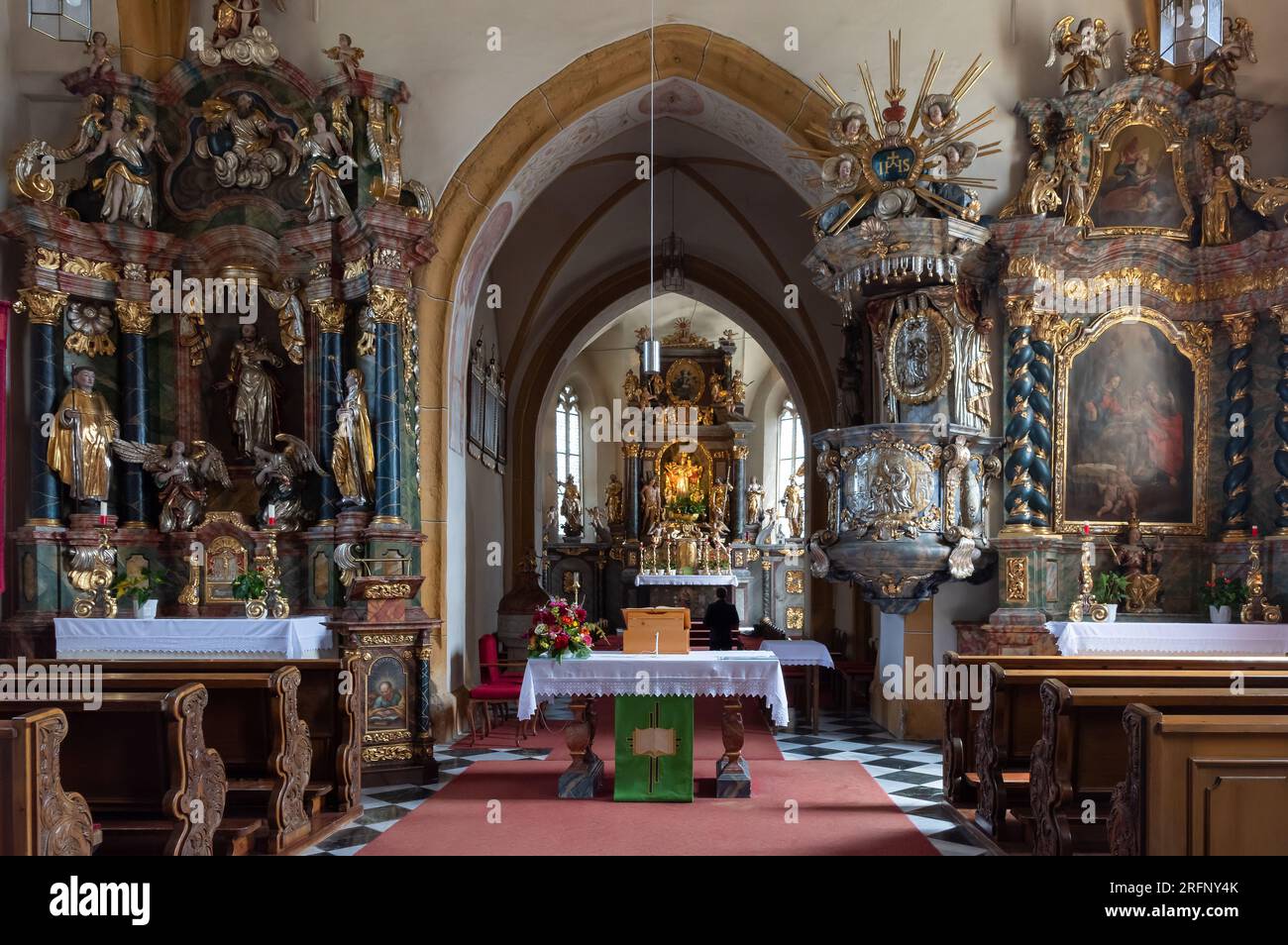 Villach, Austria (31st July 2023) - Inside view of the sanctuary of ...
